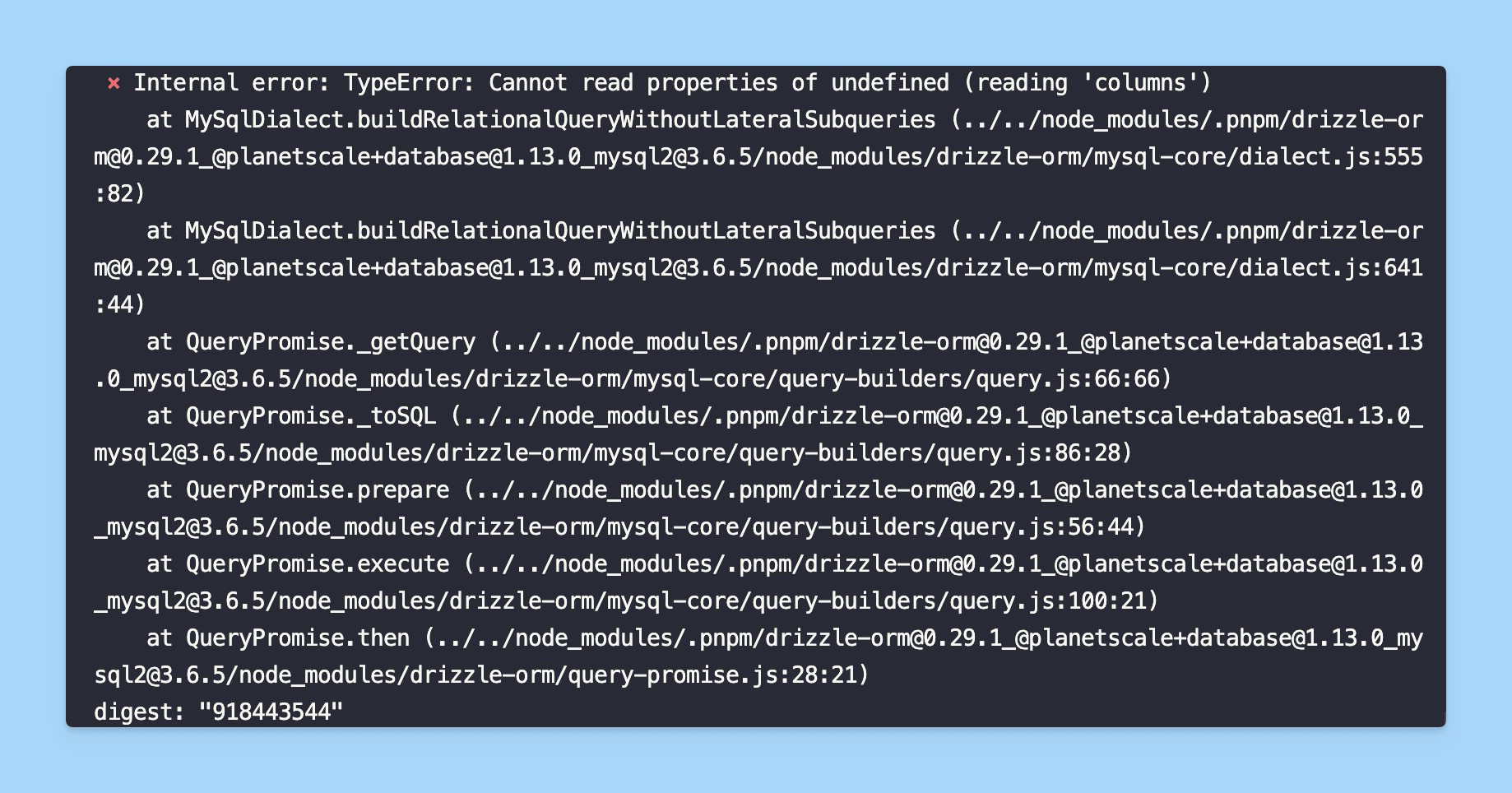 How To Fix `cannot Read Properties Of Undefined Reading Columns` Error With Drizzle Orm 8898